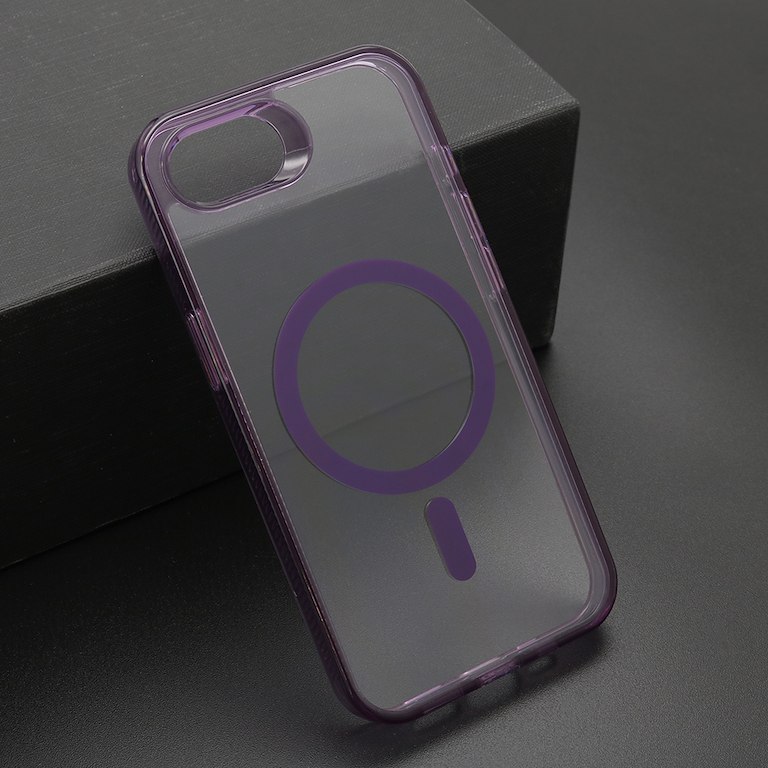 Zastitna maska (futrola) COLOR okvir MagSafe - iPhone 16e/17e (6.1) ljubicasta (MS)