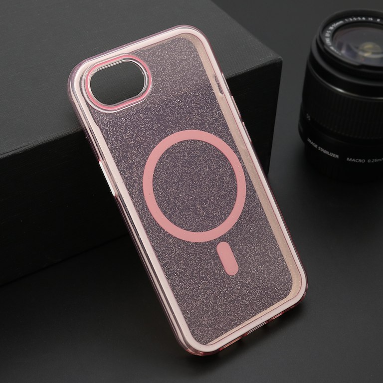 Zastitna maska (futrola) CRYSTAL MagSafe - iPhone 16e/17e (6.1) roze (MS)