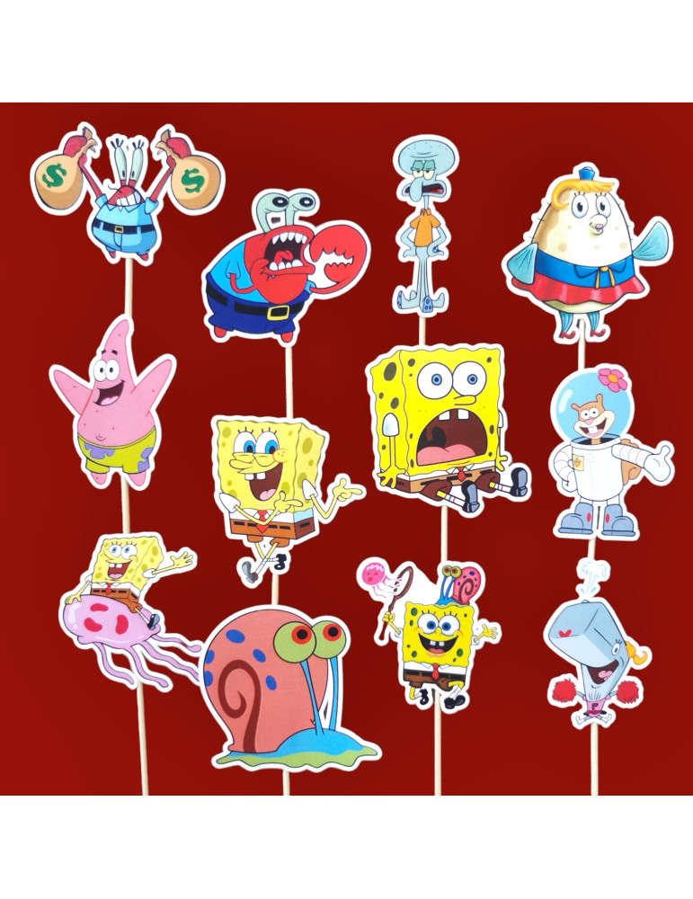 Toperi Sunđer Bob - set 12 kom