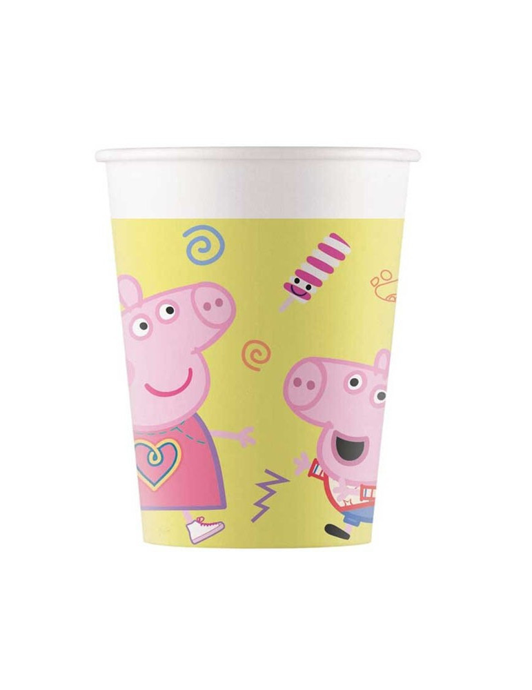 Pepa prase kartonske čaše 1/8 - 200 ml