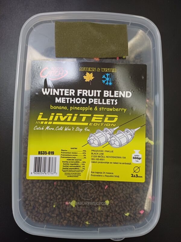 100% CATCH WINTER FRUIT BLEND METHOD PELLETS 500g