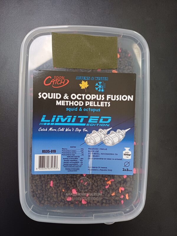 100% CATCH SQUID & OCTOPUS FUSION METHOD PELLETS 500g