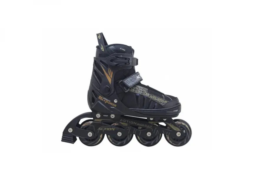 Roler pw132b crno zlatna alu m(35-38) abec5 pu točkići