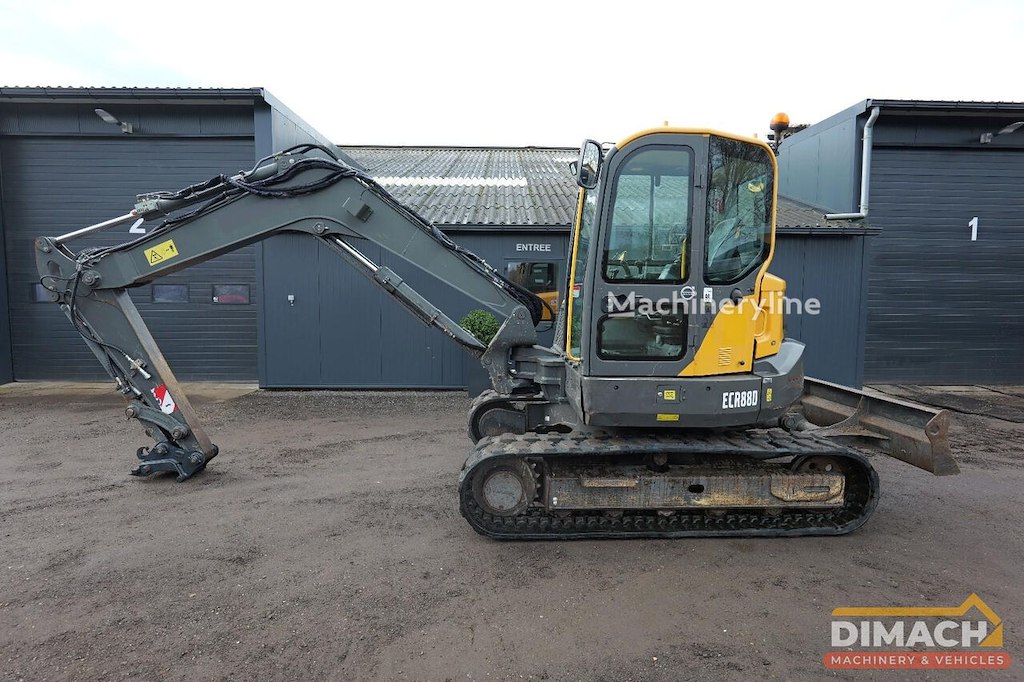 Volvo ECR88 Mono boom - air conditioning - rotary sorter hydraulic lin mini bager