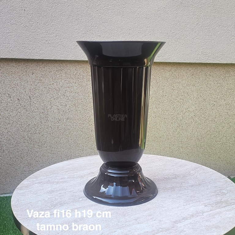 Vaza fi16 h19 cm tamno braon