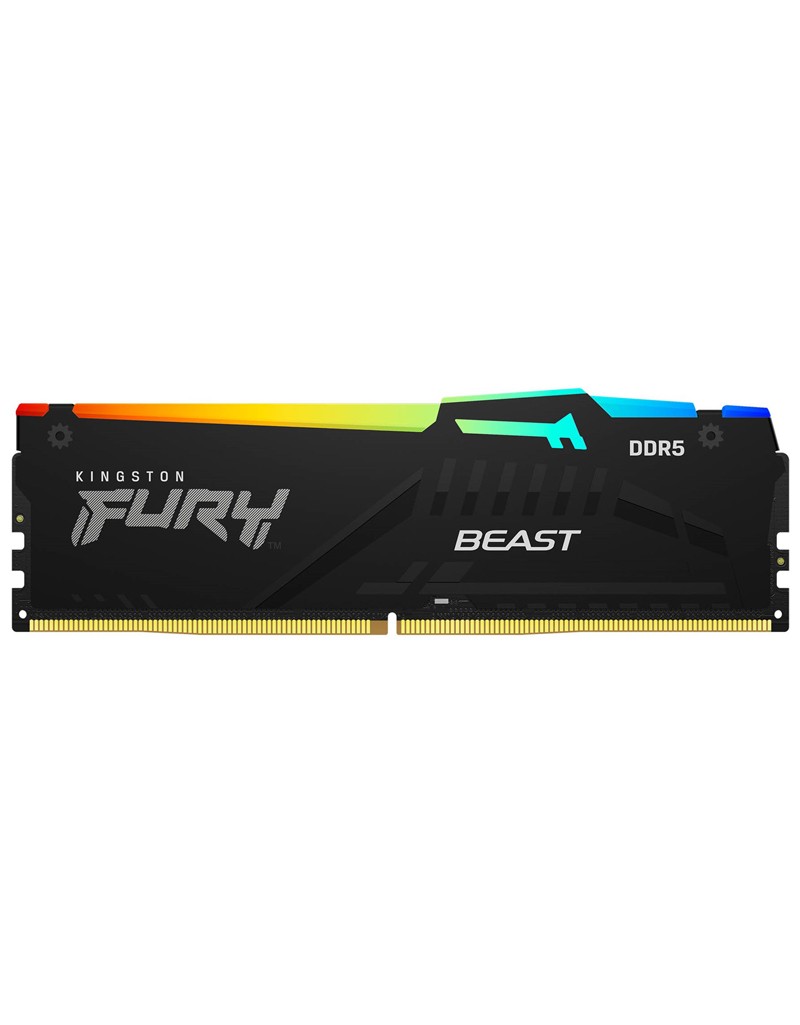KINGSTON DIMM DDR5 16GB 5600MT/s KF556C40BBA-16 Fury Beast Black RGB XMP