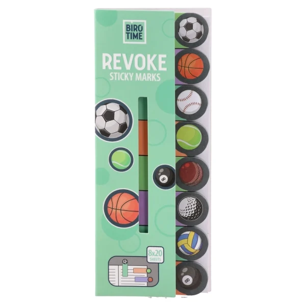 Revoke, obeleživač, samolepljiv, 8×20 lista, sport