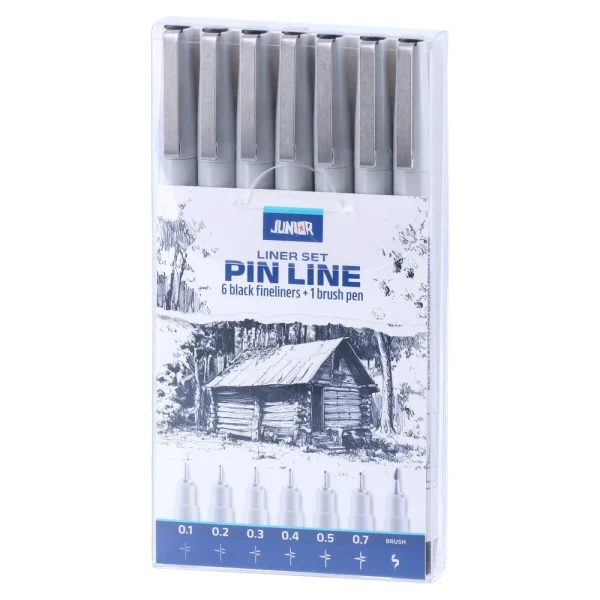 Pin line, liner, set, miks, crna, 7K
