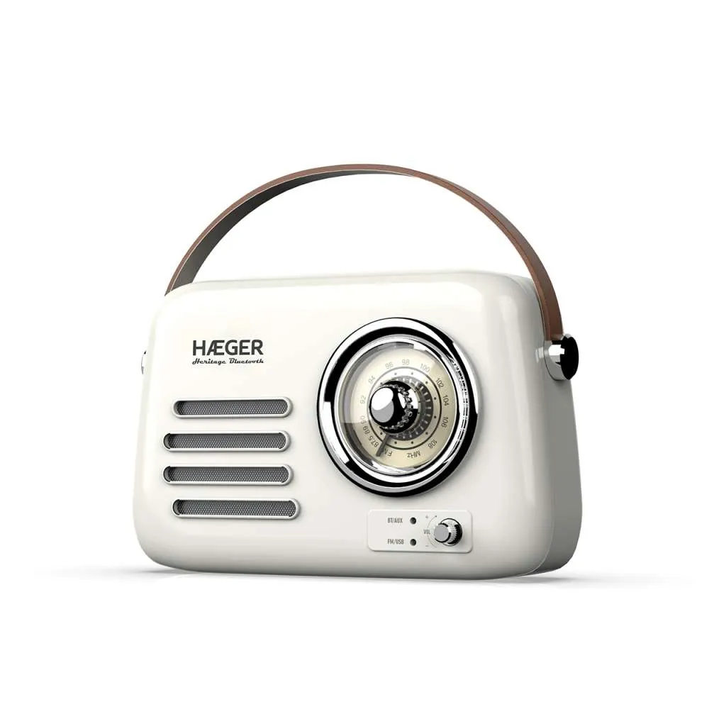 HAEGER RB-CRE.003A RETRO FM RADIO BLUETOOTH, USB, AUX 5W BEŽ