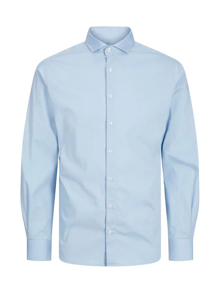 Plavo - JACK & JONES Junior Stretch Long Sleeve Shirt