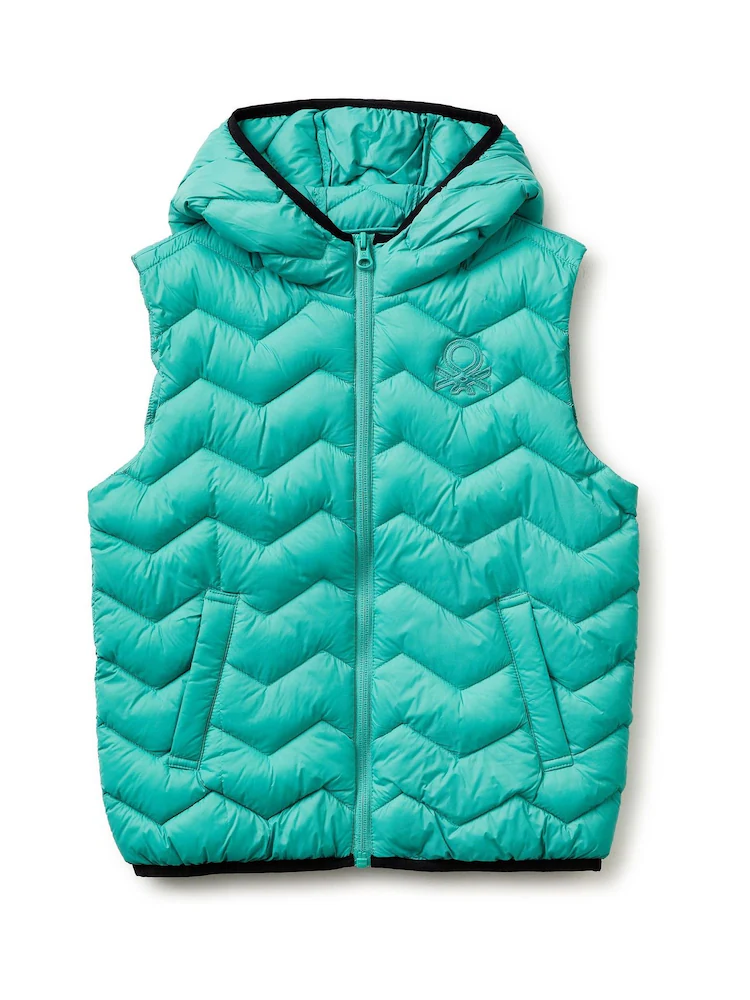 Tirkizno-zelena - Benetton Light Puffer Prsluk