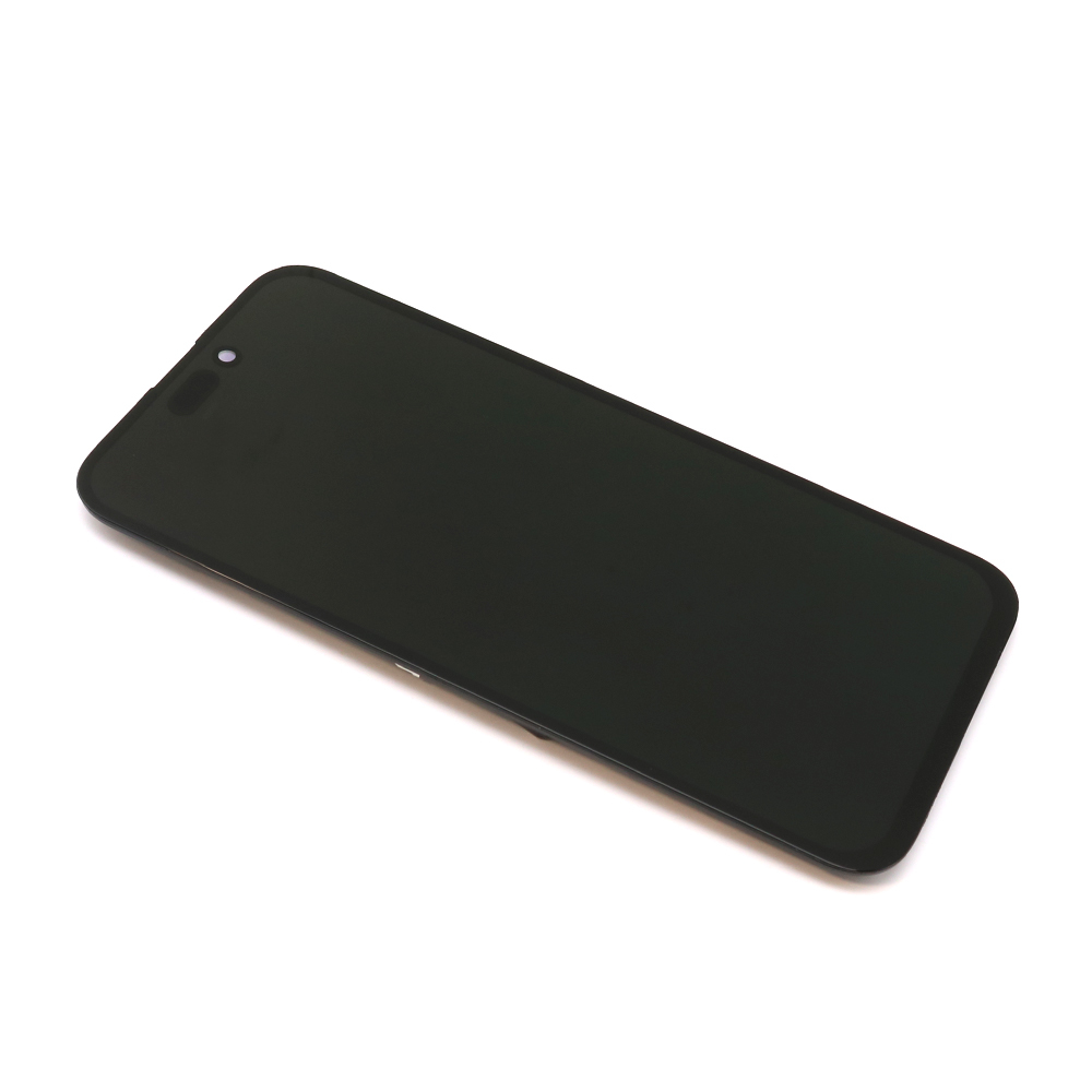 LCD displej (ekran) - Iphone 15 Plus + Touch screen crni HARD OLED 60HZ Support IC removable (MS)
