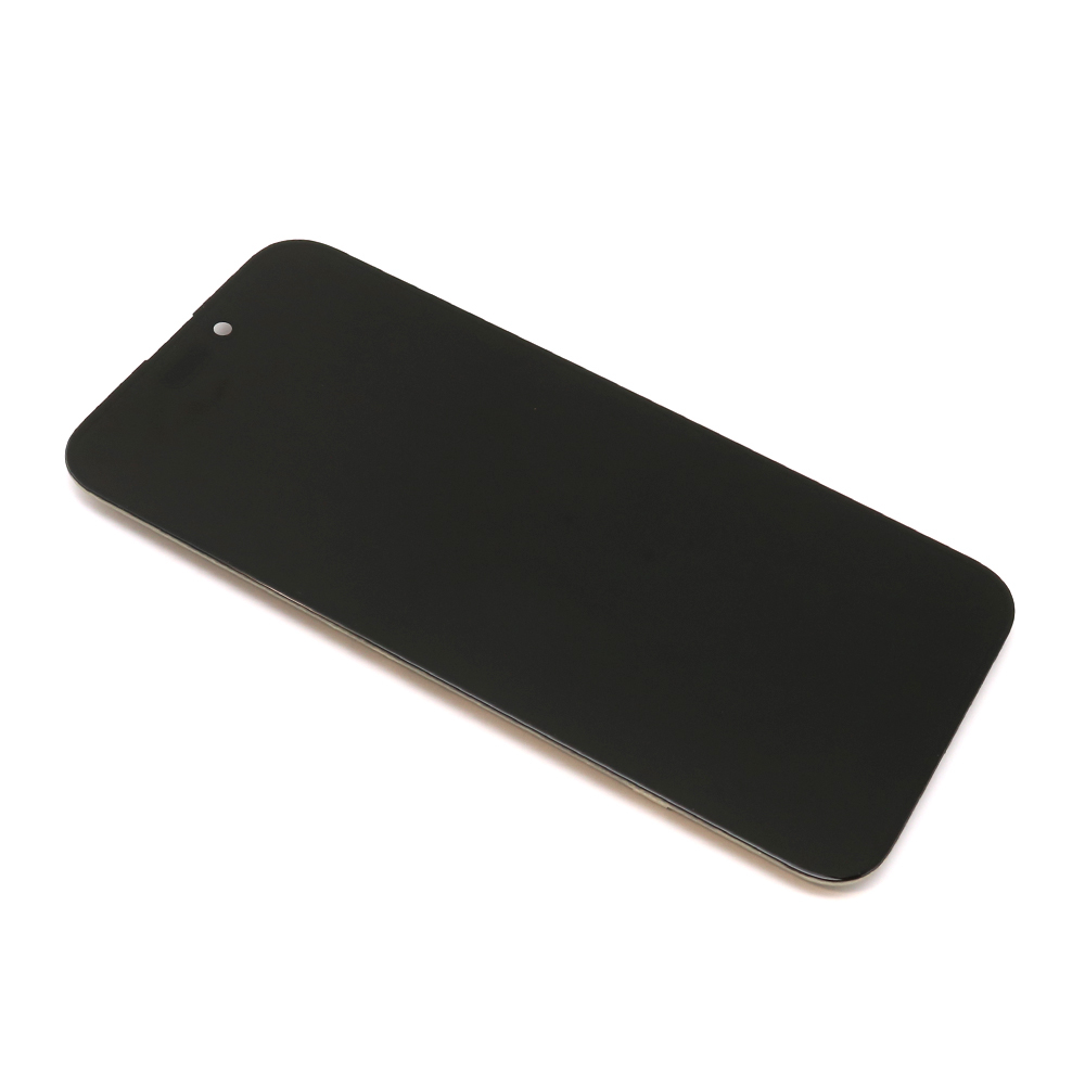 LCD displej (ekran) - Iphone 15 Pro Max + Touch screen crni SOFT OLED 120HZ Support IC removable (MS)