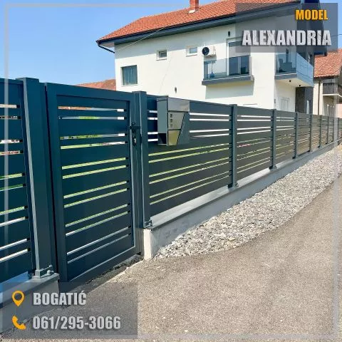 ALU ograda model ALEXANDRIA - primer 1
