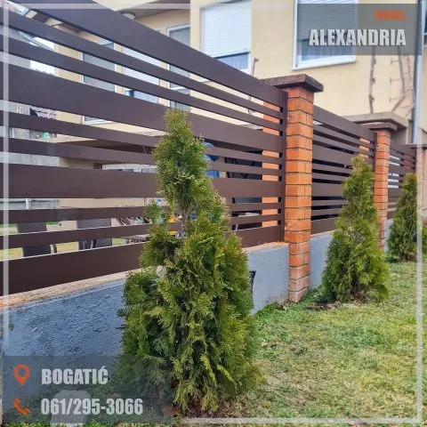 ALU ograda ALEXANDRIA Chocolate Brown