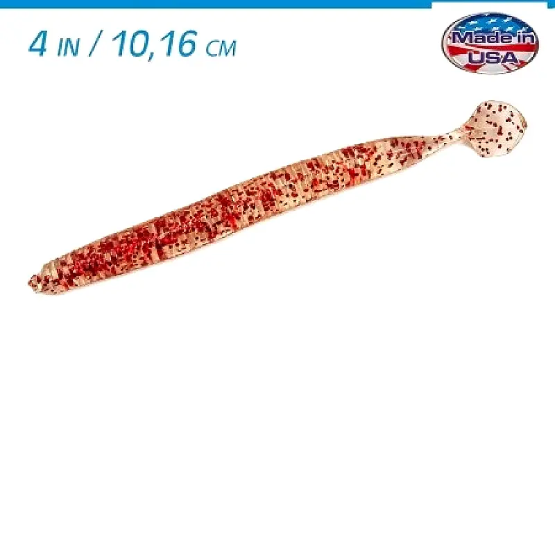 MATZUO APEX 4" PADDLE TAIL CLEAR/RED FLK (AP-PT4-44)