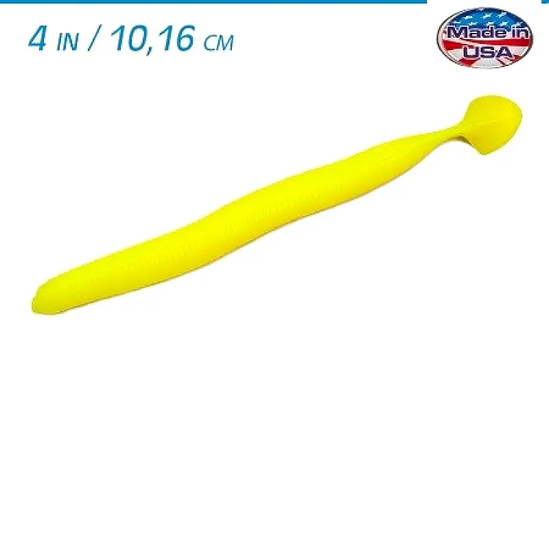 MATZUO APEX 4" PADDLE TAIL CHARTREUSE (AP-PT4-14)