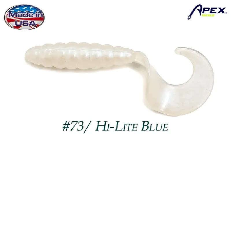MATZUO APEX 3" CURLY TAIL HI-LITE BLUE (AP-CT3-73)