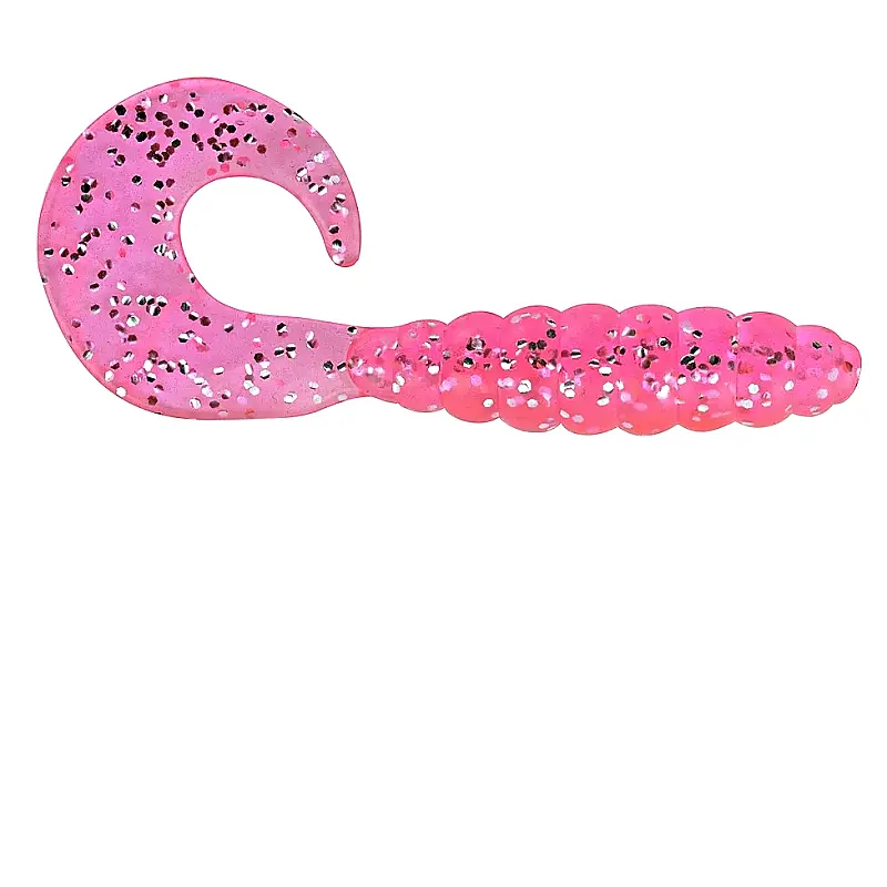 MATZUO APEX 3" CURLY TAIL PINK/SILVER FLK (AP-CT3-68)