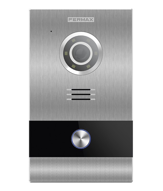 MEET 1-button panel with Proximity reader. 1Mpx camera. Grey