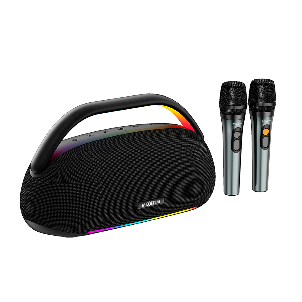 Zvucnik bluetooth Moxom MX-SK103 sa dva mikrofona crni (MS)