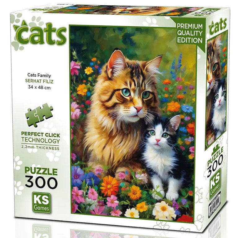 KS Puzzle 300 pcs Cats Family 19257