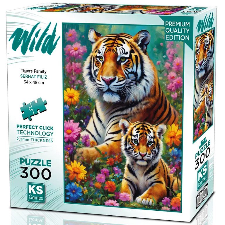 KS Puzzle 300 pcs Wild Tigers Family 19258