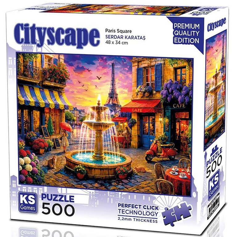 KS Puzzle 500 pcs Cityscape Paris Square 20094