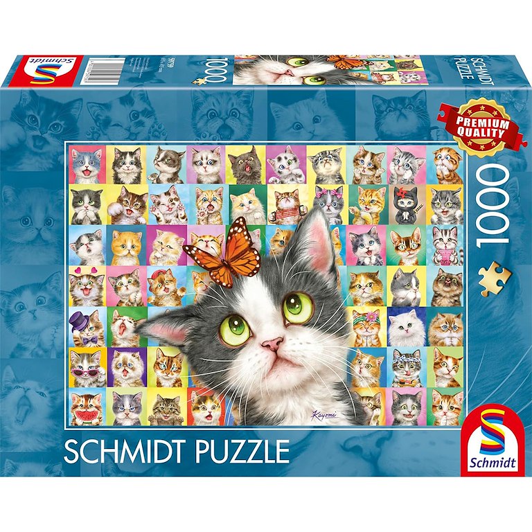 Schmidt puzzle 1000 pcs K. Harai Cat mimic 59759