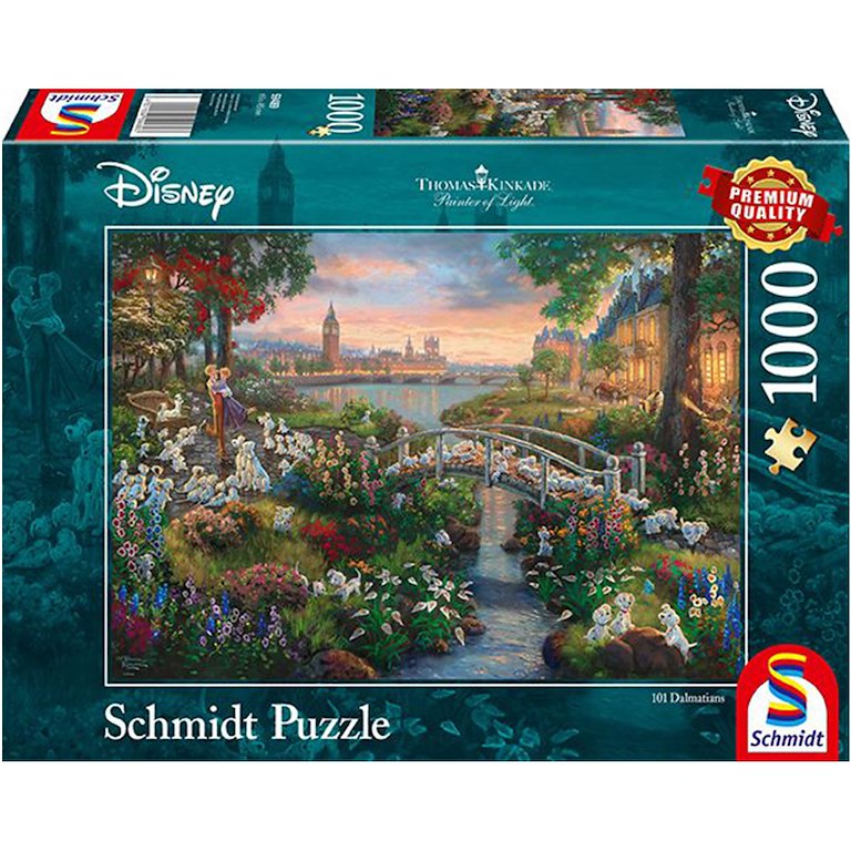 Schmidt puzzle 1000 pcs Thomas Kinkade Disney 101 Dalmatians 59489