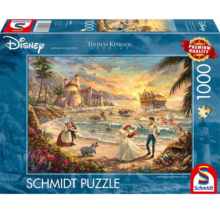 Schmidt puzzle 1000 pcs Thomas Kinkade Disney Ariel The Little Mermaid Celebration of Love 58036