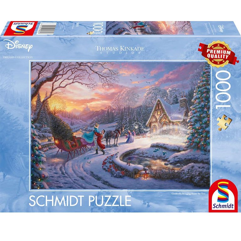 Schmidt puzzle 1000 pcs Thomas Kinkade Disney Cinderella Bringing Home for Christmas 58035