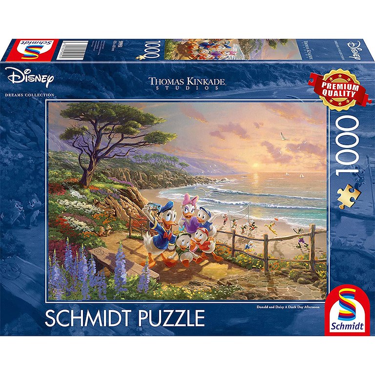 Schmidt puzzle 1000 pcs Thomas Kinkade Disney Donald and Daisy on the Beach 59951