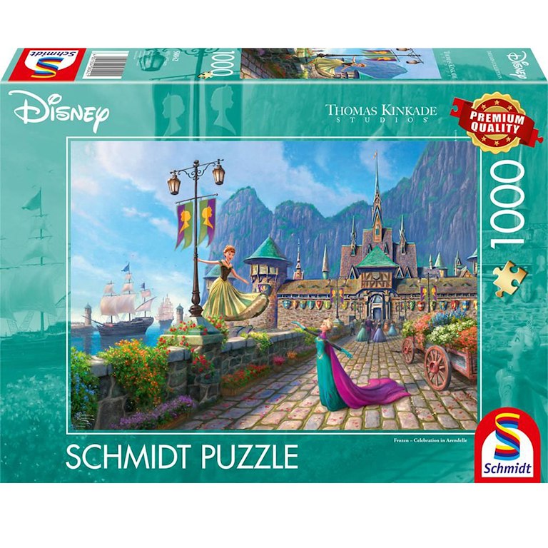 Schmidt puzzle 1000 pcs Thomas Kinkade Disney Frozen, Celebrating in Arendelle 58042