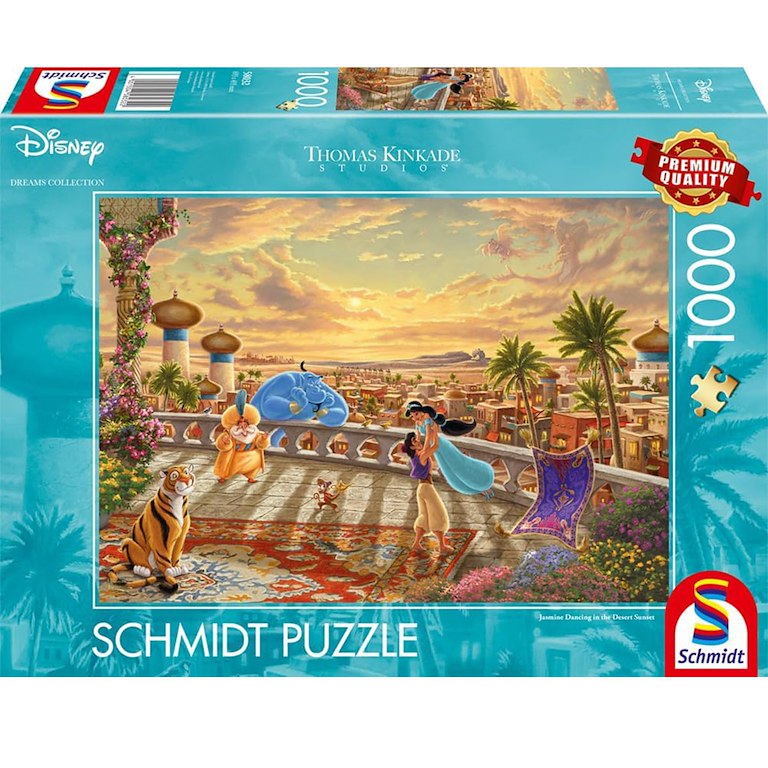 Schmidt puzzle 1000 pcs Thomas Kinkade Disney Jasmine Dancing in The Desert Sunlight 58032