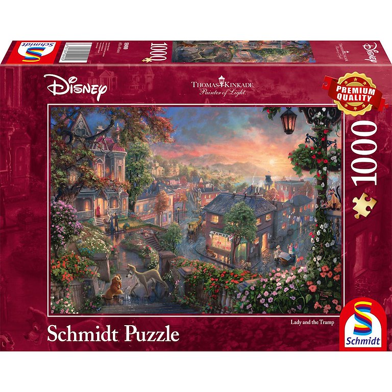 Schmidt puzzle 1000 pcs Thomas Kinkade Disney Lady and the Tramp 59490