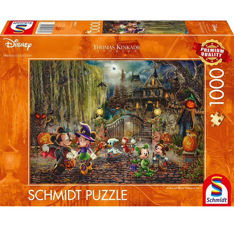 Schmidt puzzle 1000 pcs Thomas Kinkade Disney Mickey & Minnie Halloween Fun 58033