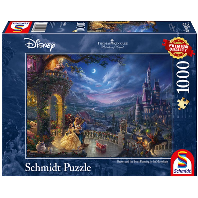 Schmidt puzzle 1000 pcs Thomas Kinkade Disney The Beauty and the Beast Dancing in the Moonlight 59484