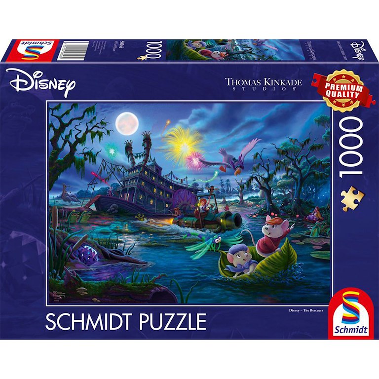 Schmidt puzzle 1000 pcs Thomas Kinkade Disney The Rescuers Bernard and Bianca 58046