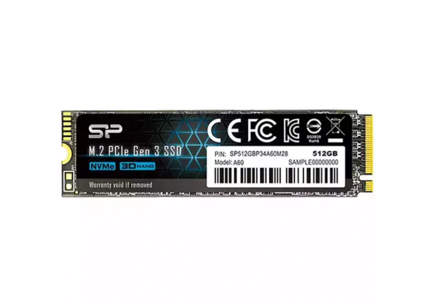 SSD M.2 NVME 512GB SiliconPower SP512GBP34A60M28 A55 2200MBs/1600MBs