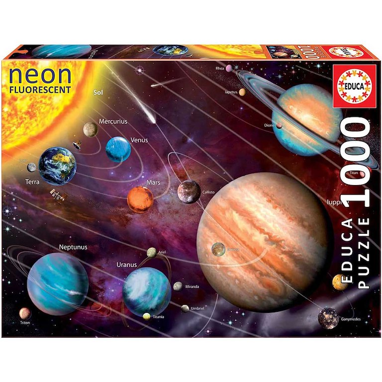 Educa Neon Puzzle 1000 pcs Solar System 14461