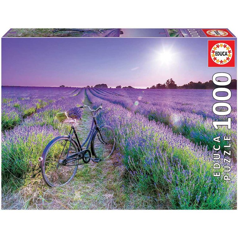 Educa Puzzle 1000 pcs Bicycle in Lavender Field 19255