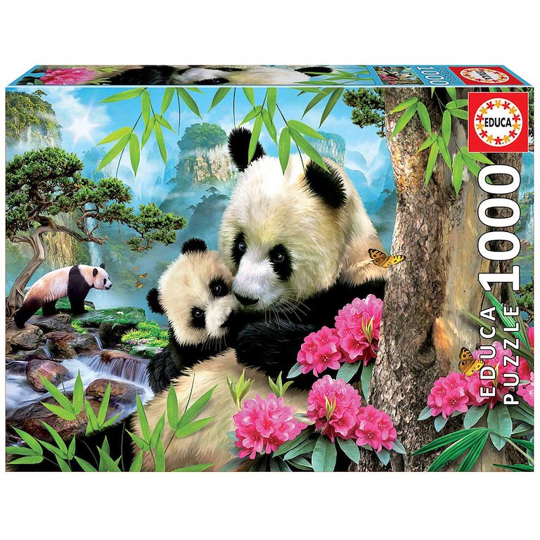 Educa Puzzle 1000 pcs Cuddly Pandas 17995