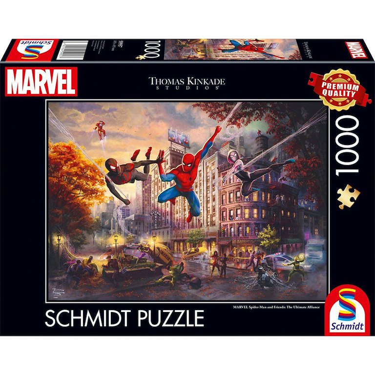 Schmidt puzzle 1000 pcs Thomas Kinkade Spider-Man and Friends, The Ultimate Alliance 59957