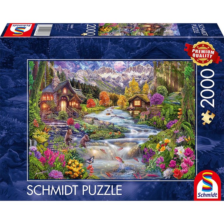 Schmidt puzzle 2000 pcs Flussidyll in the Mountains 58868