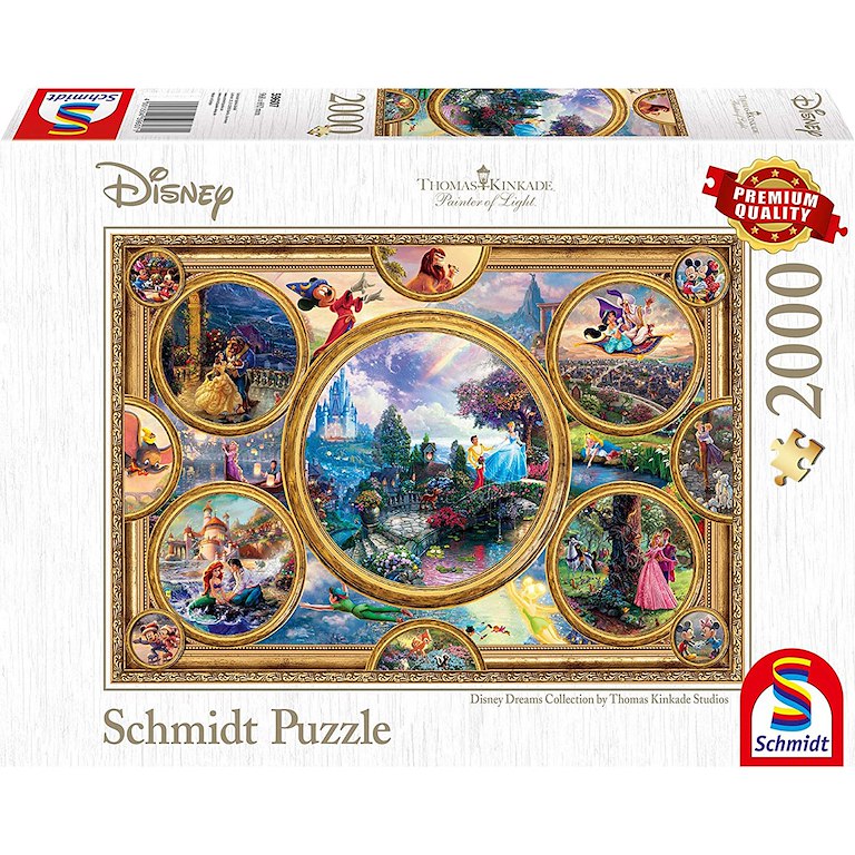Schmidt puzzle 2000 pcs Thomas Kinkade Disney Dreams 59607