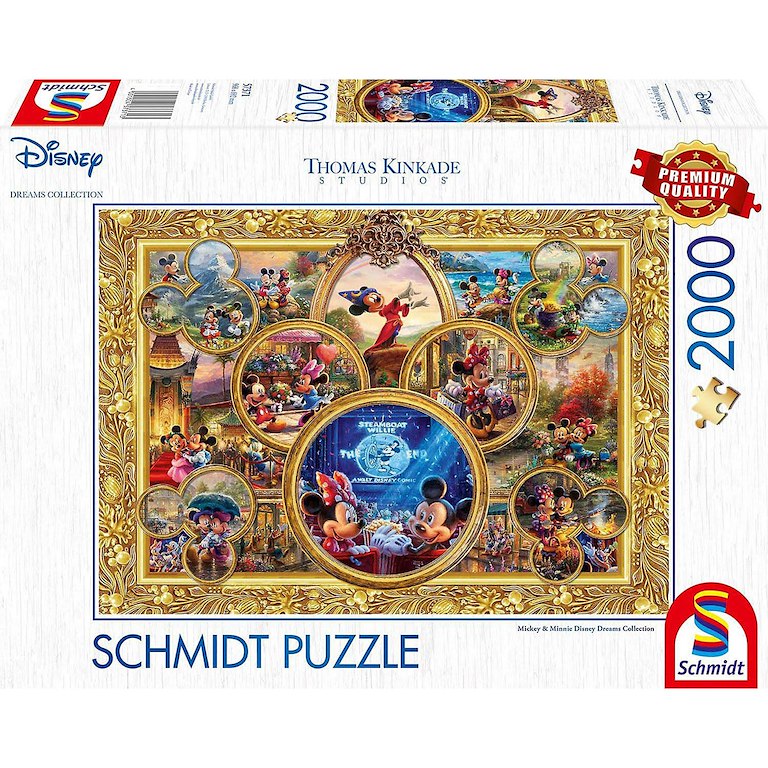 Schmidt puzzle 2000 pcs Thomas Kinkade Disney Mickey and Minnie Disney Dreams 57371