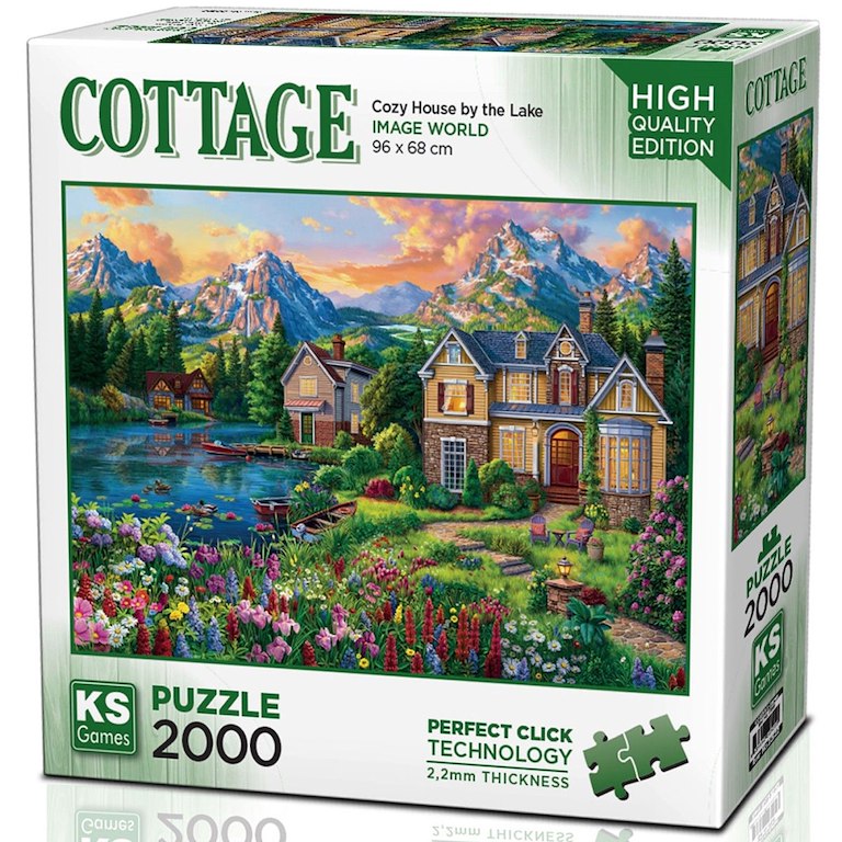 KS Puzzle 2000 pcs Cottage Cozy House by the Lake 22522