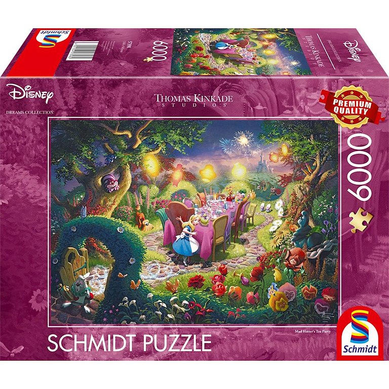 Schmidt puzzle 6000 pcs Thomas Kinkade Disney Alice in Wonderland, Mad Hatter’s Tea Party 57398