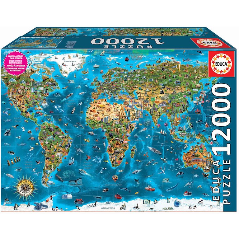 Educa Puzzle 12000 delova Wonders of the World 19057